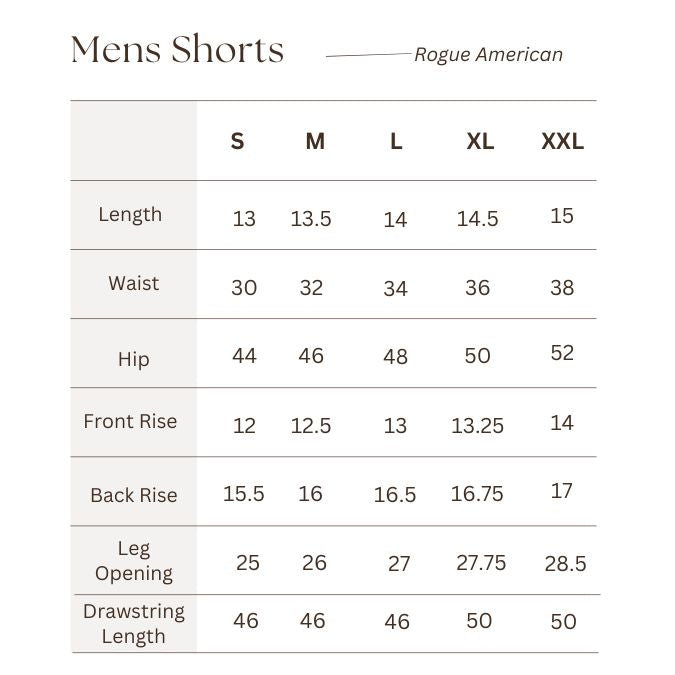 Size Charts - Rogue American Apparel