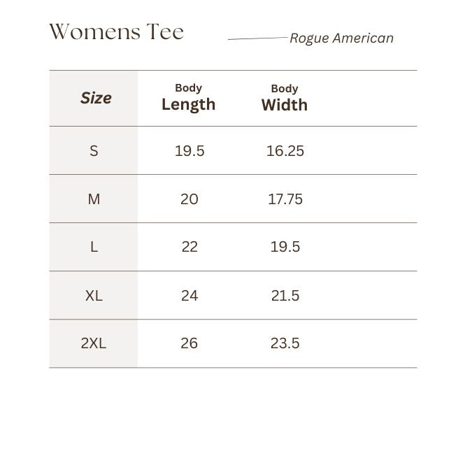 Size Charts - Rogue American Apparel